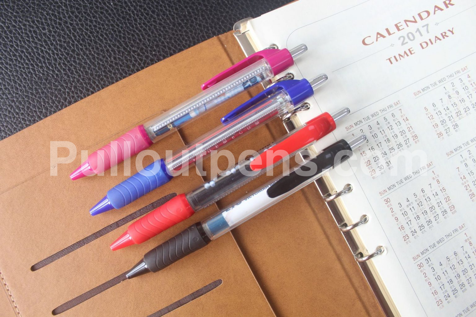 Pull Out Banner Pens “WAVE”, Branded Scroll Pens - Pull Out Pens